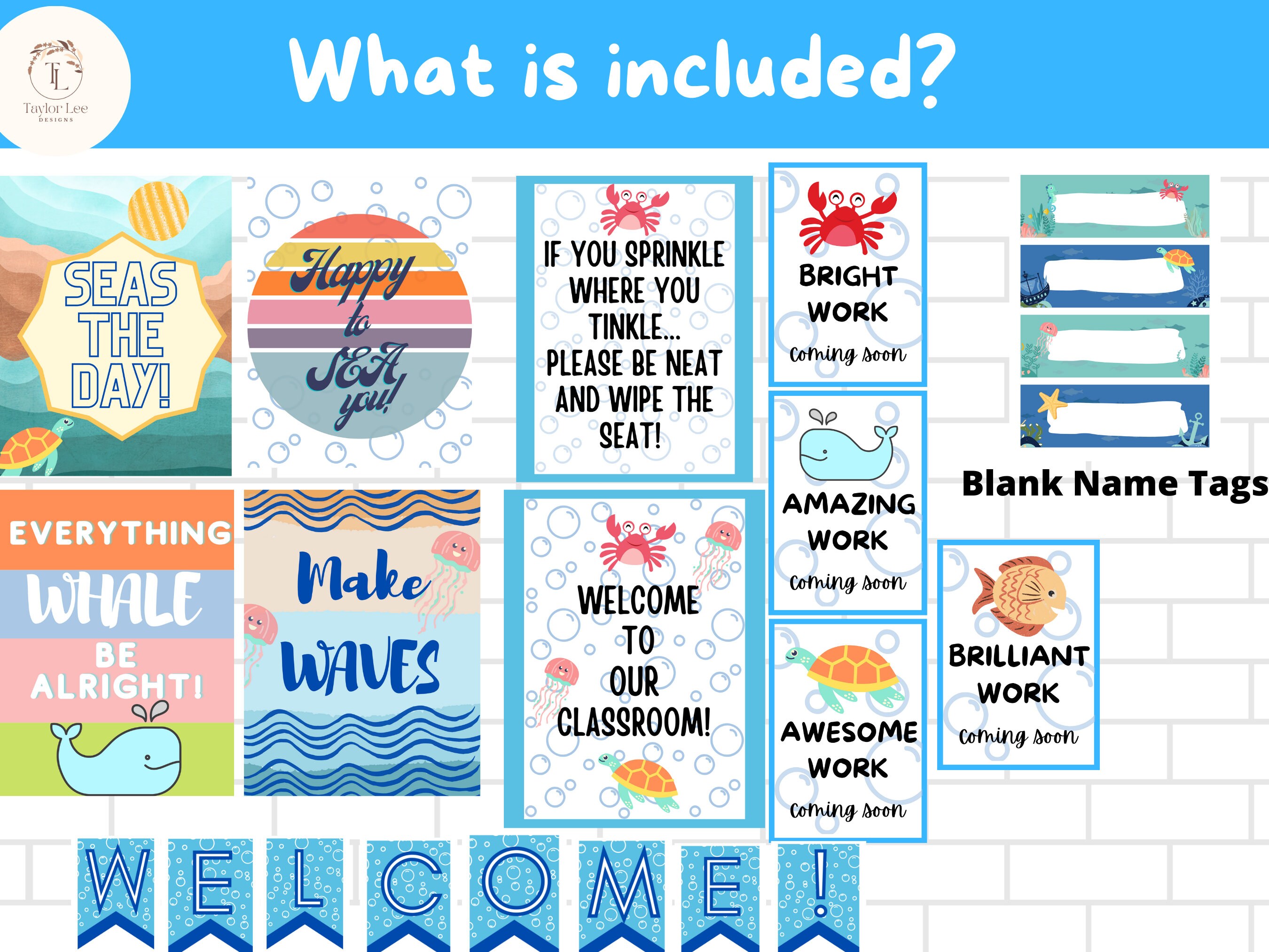 Ocean Theme Classroom Decor Bundle - Etsy