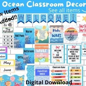 Ocean Theme Classroom Decor Bundle - Etsy
