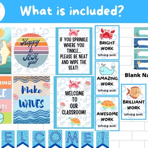 Ocean Theme Classroom Decor Bundle - Etsy
