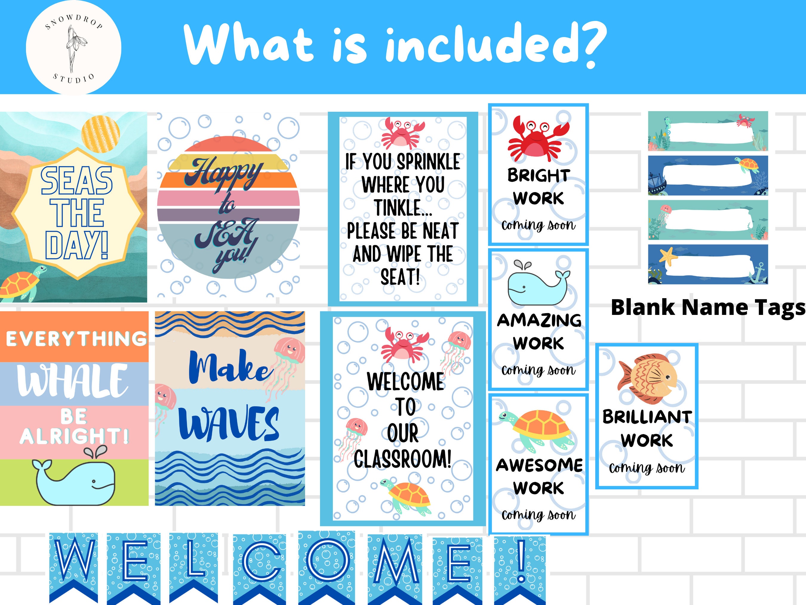 Ocean Theme Classroom Decor Bundle - Etsy