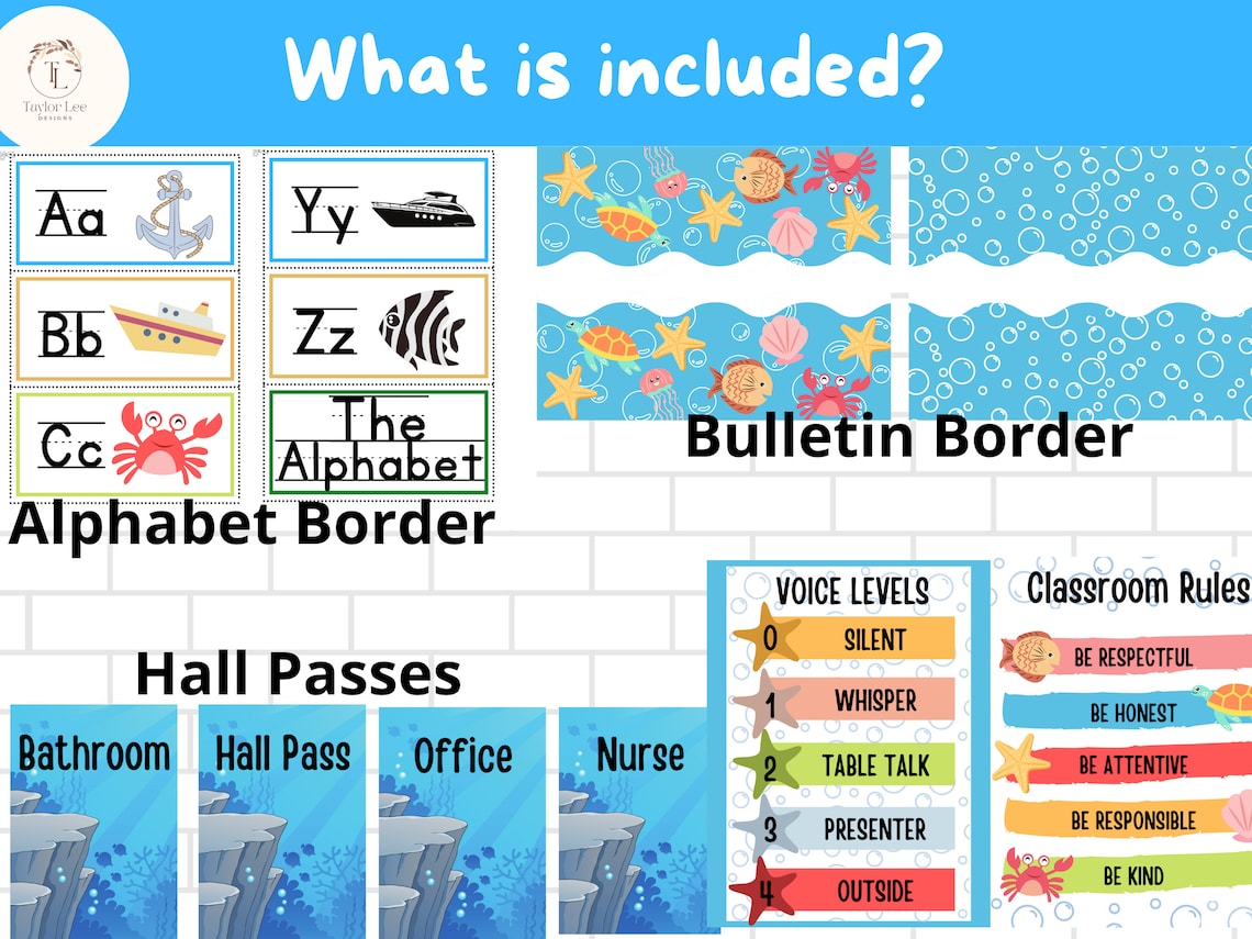 Ocean Theme Classroom Decor Bundle - Etsy