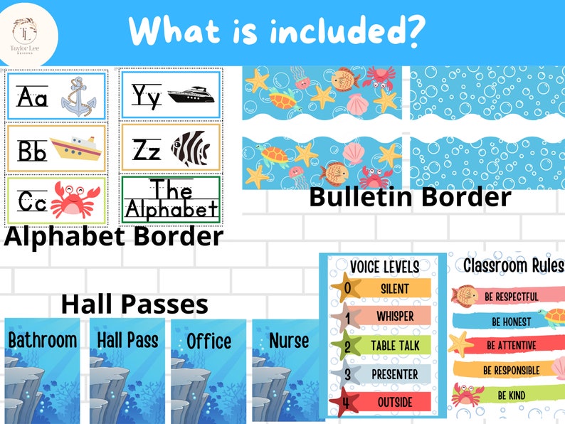 Ocean Theme Classroom Decor Bundle - Etsy