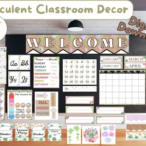 Succulent Garden Classroom Decor - Etsy
