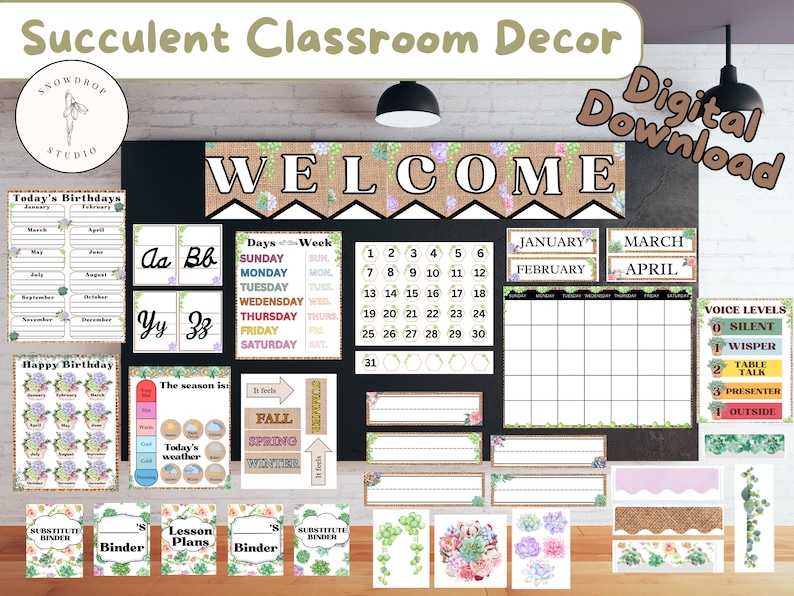 Succulent Garden Classroom Decor - Etsy