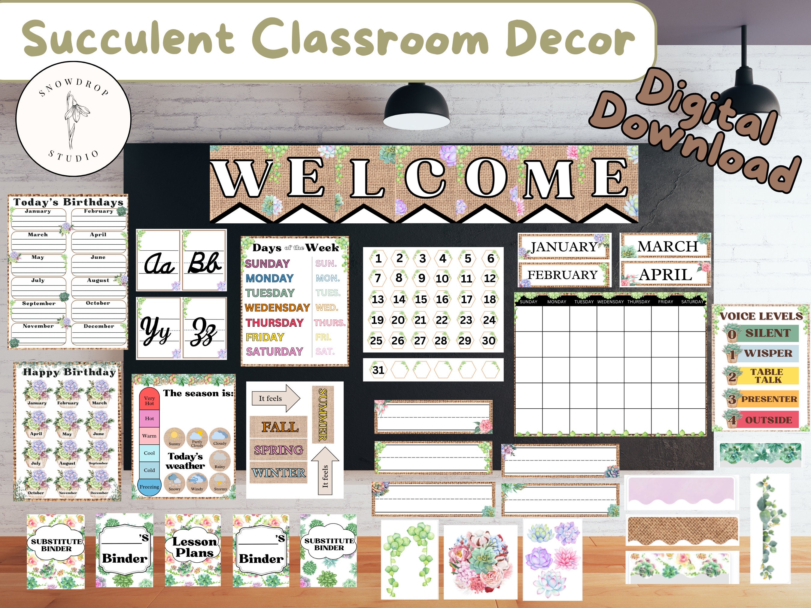 Succulent Garden Classroom Decor - Etsy