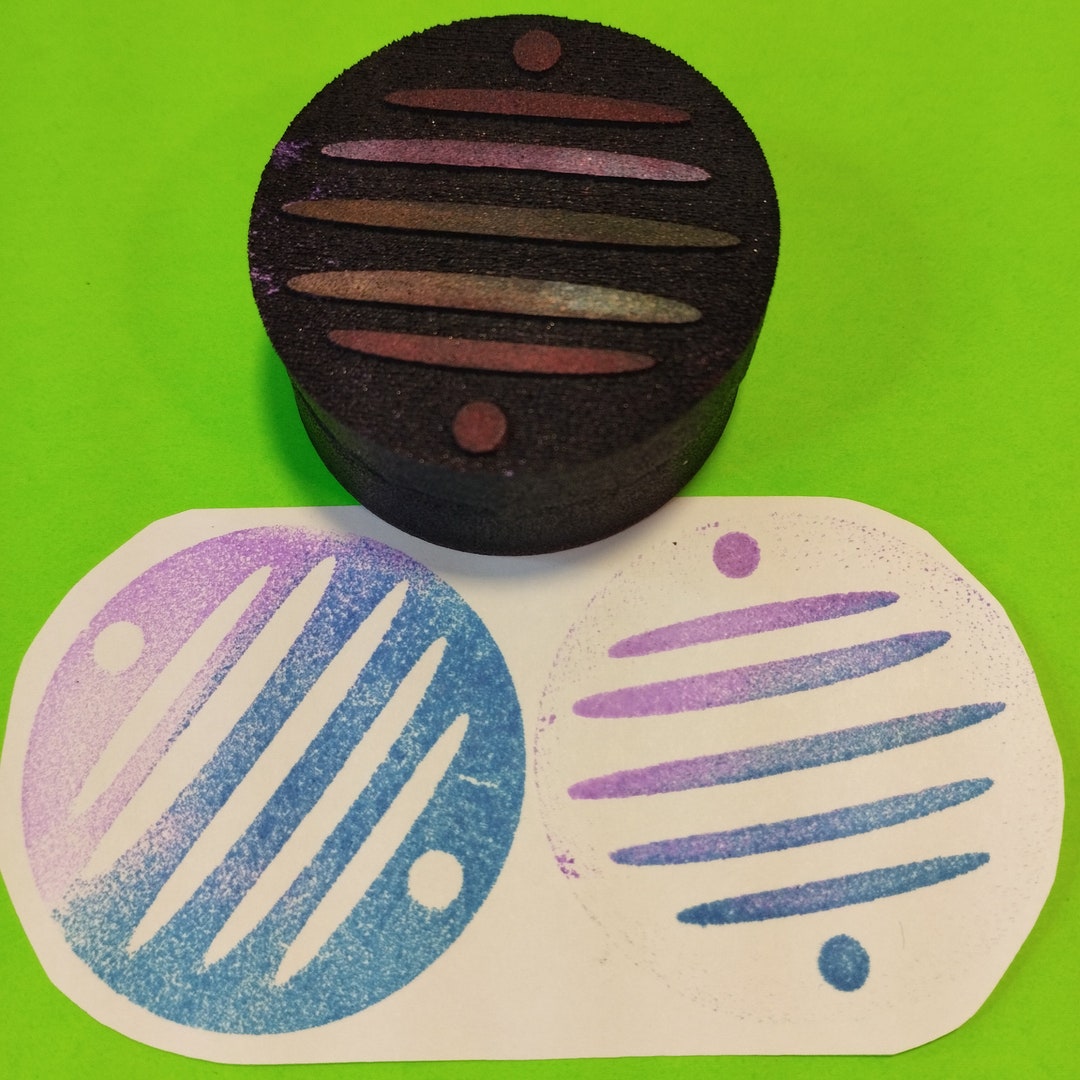 Circle Wave Double Sided Art Foam Stamps AFS Custom Art - Etsy