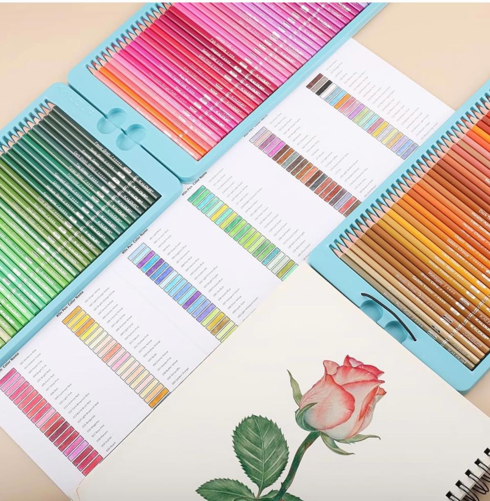 520 Professional Colouring Pencils,color Pencils Storage With Drawers ...