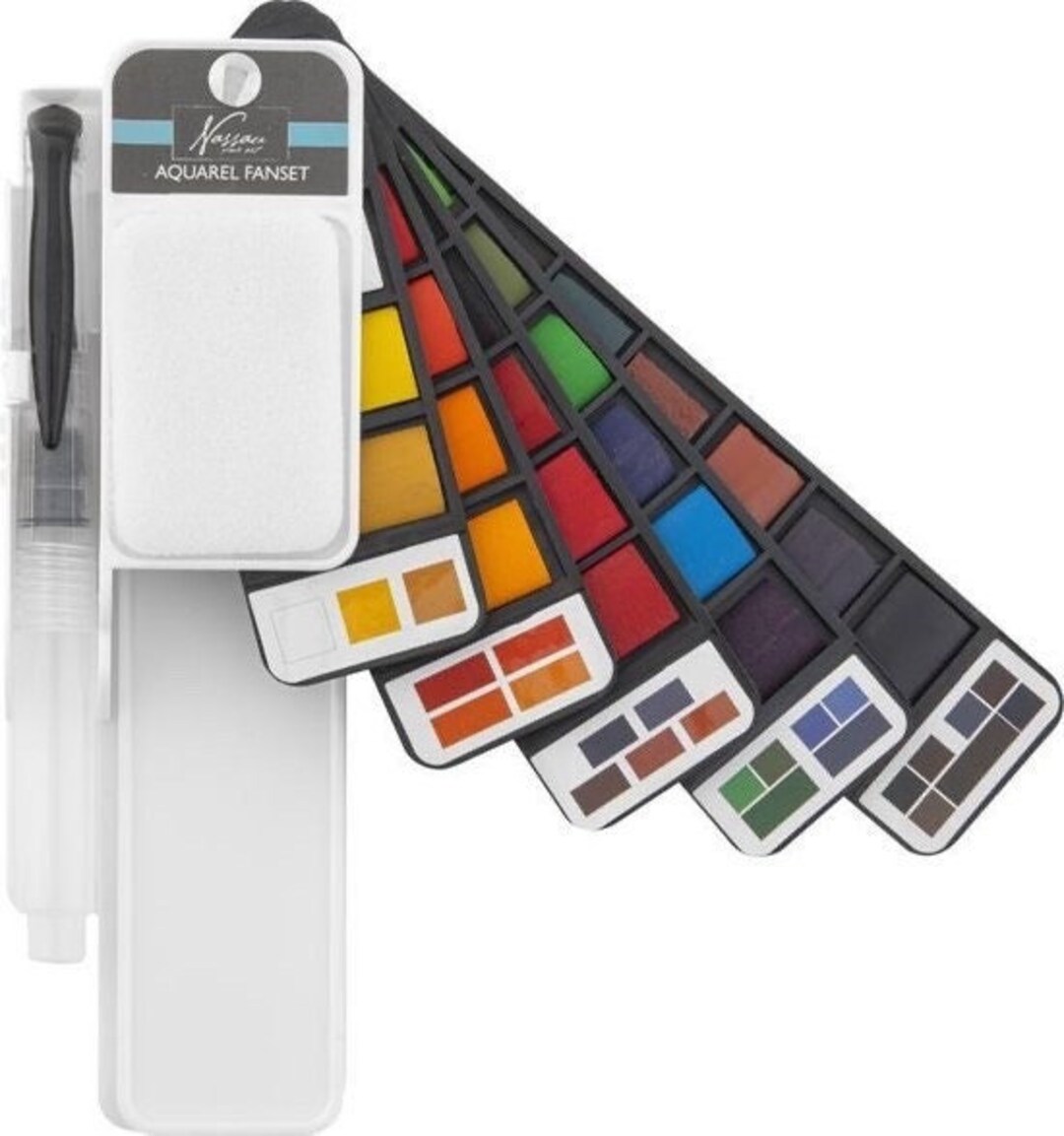 26 Pcs Professional Watercolor Paint Set, Aquarel Paint Set, Compact ...