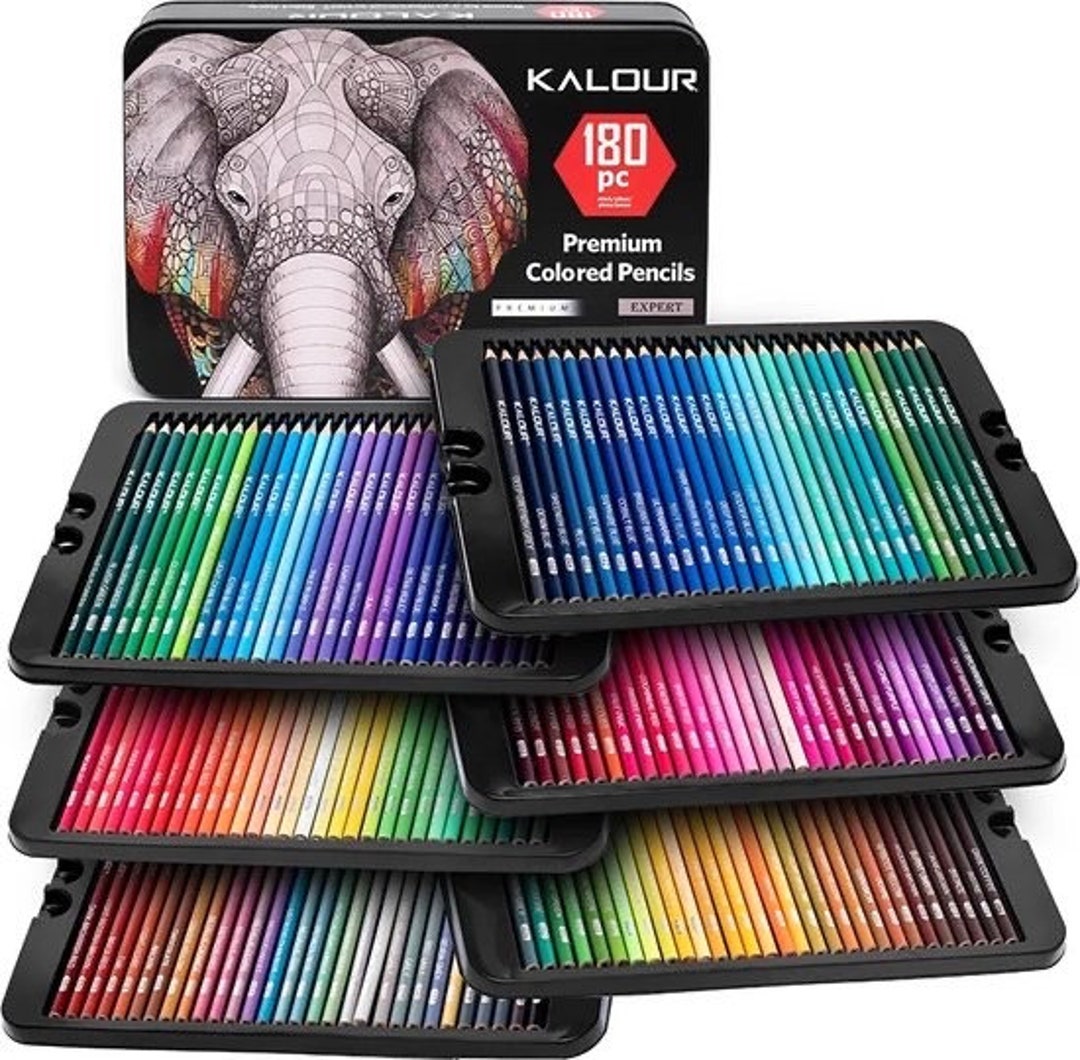 180 Professional Colouring Pencils,color Pencils Storage With Drawers ...