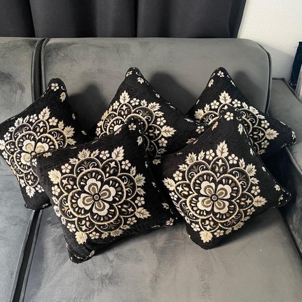 Fancy Black Cushion Covers - Etsy
