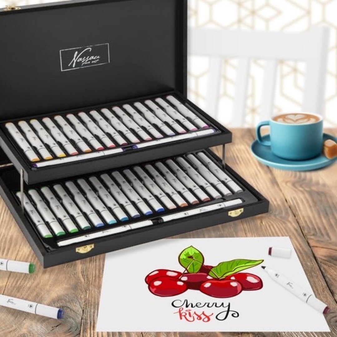 36 Professional Twinmarkers, Dual Markers Calligraphy Markers, Brush ...