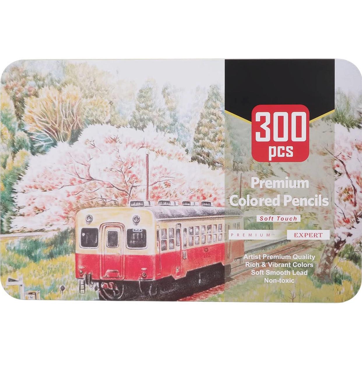 300/520 Colouring Pencils Set: Professional Art Supplies With Storage ...