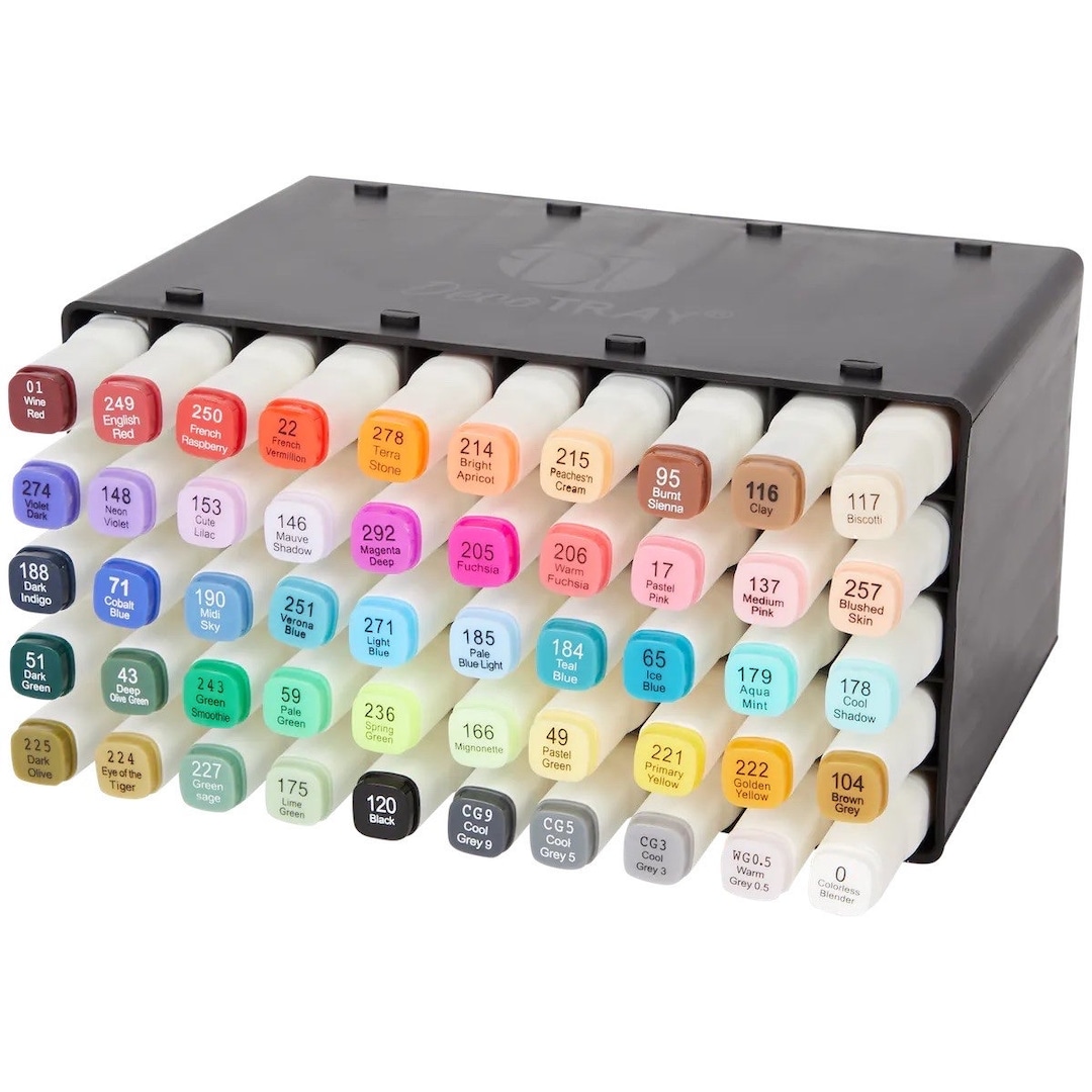 50 Aquamarkers Dual Tip Calligraphy Markers Brush Tip - Etsy