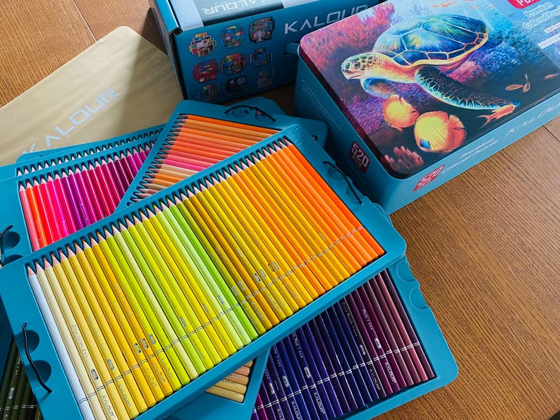 520 Professional Colouring Pencils,color Pencils Storage With Drawers ...