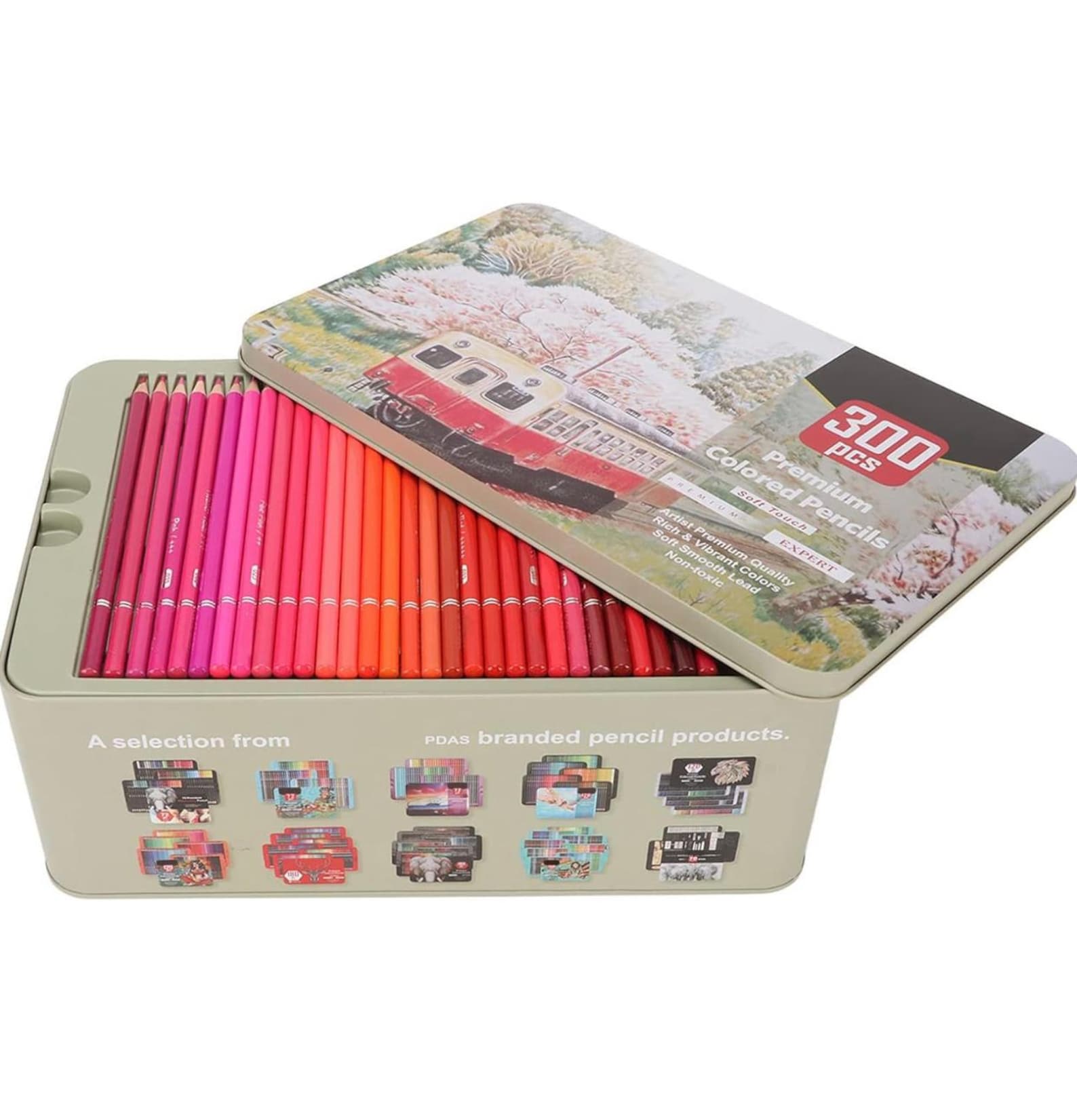300/520 Colouring Pencils Set: Professional Art Supplies With Storage ...