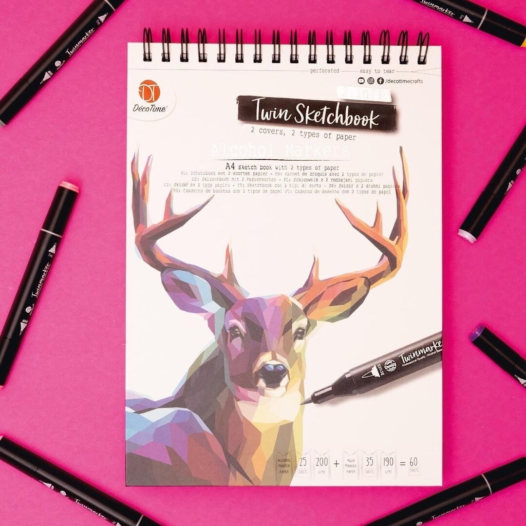 Sketchbook Watercolor,sketchbook Alcohol Markers, 2in1 Sketchbook ...