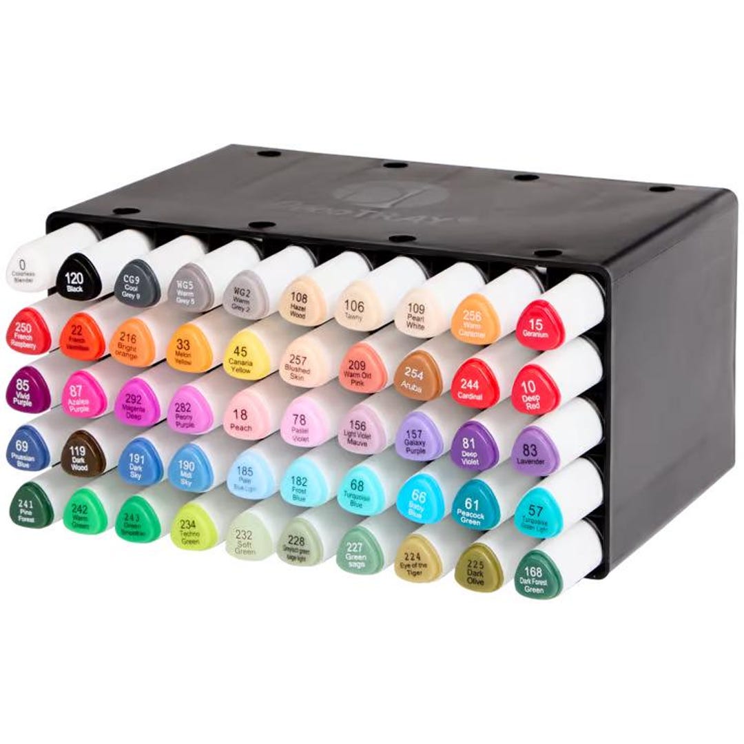 50 Professional US Edition Coloring Markers, Aqua Markers, Dual Sided ...