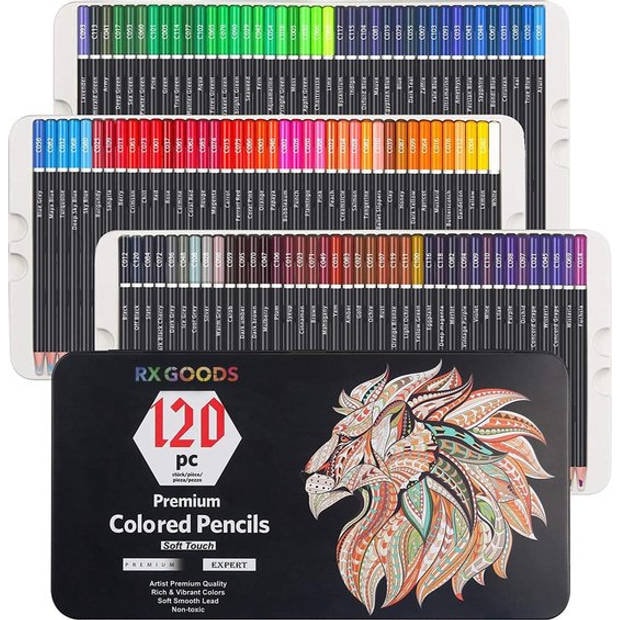 120 Professional Colouring Pencils, Color Pencils With Storage ,US ...
