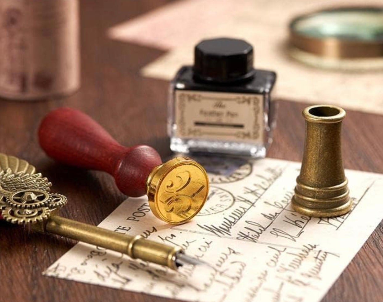 Goose Feather Calligraphy Pen Set: Antique Quill Writing Gift - Etsy