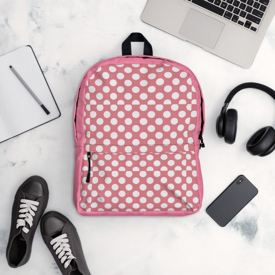 Pink Polka Dot Backpack - Etsy