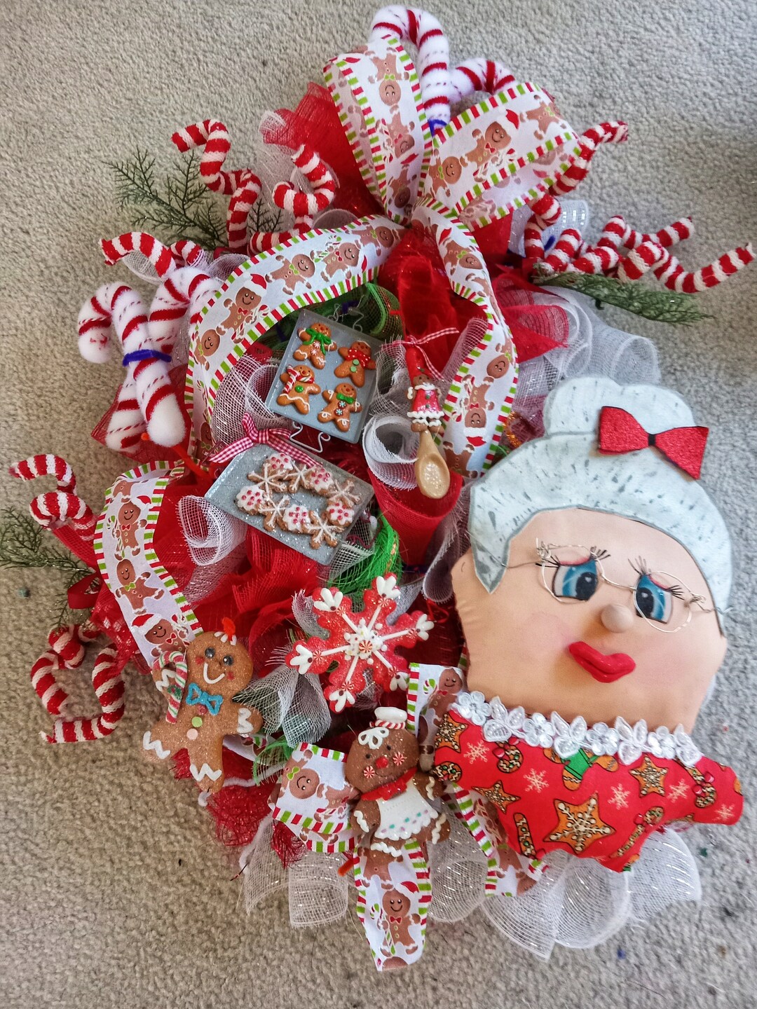 Ready to Ship/mrs. Claus Bakery Inspired Christmas Wreath/ Christmas ...