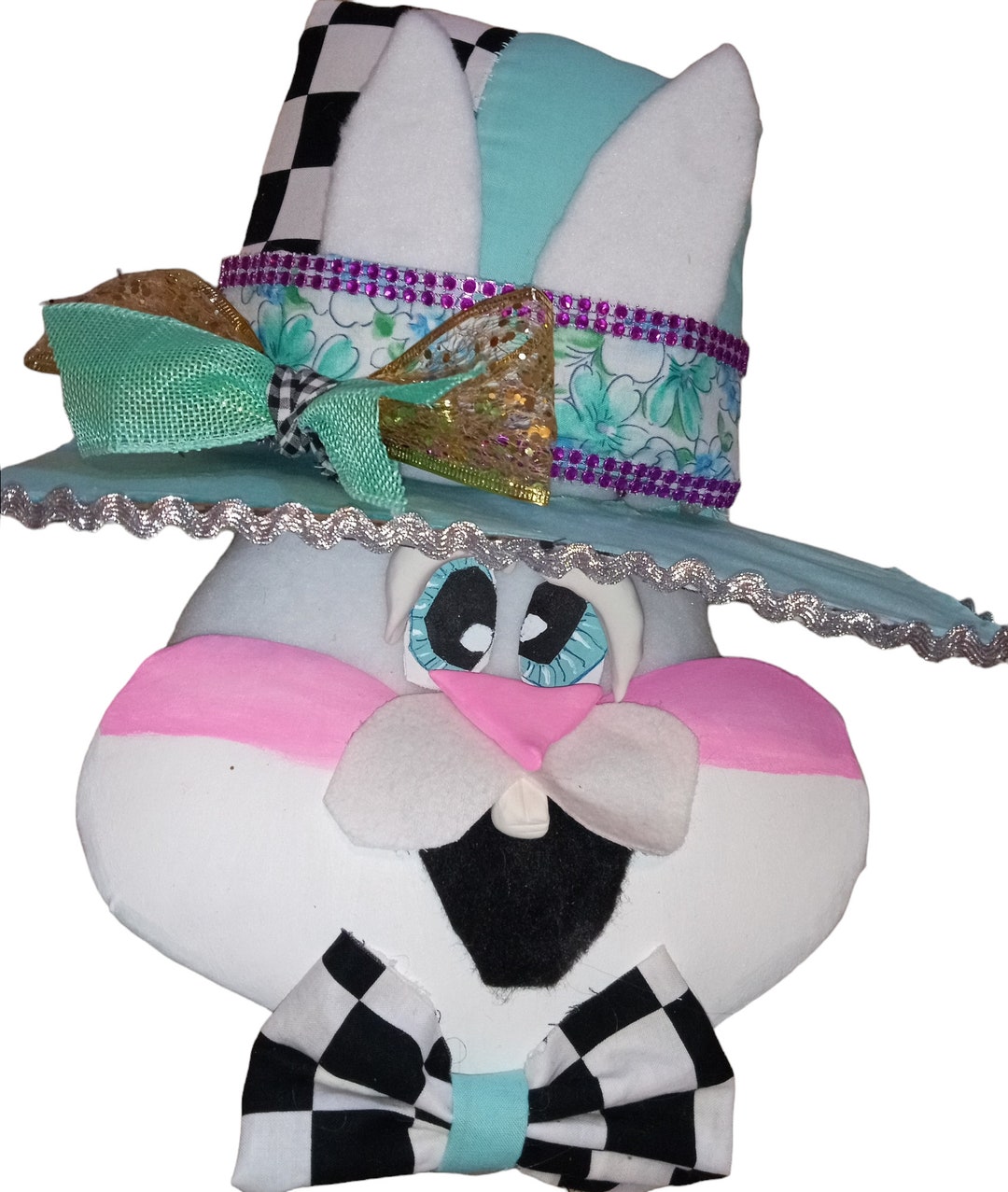 Easter Bunny Wreath Attachment or Door Hanger/ Wreath Supplies/ Easter ...