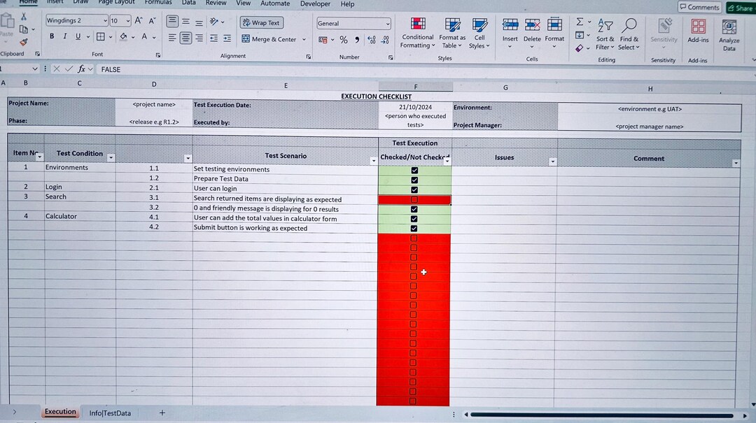 Test Execution Checklist |UAT Testing Documents |QA Testing Execution ...
