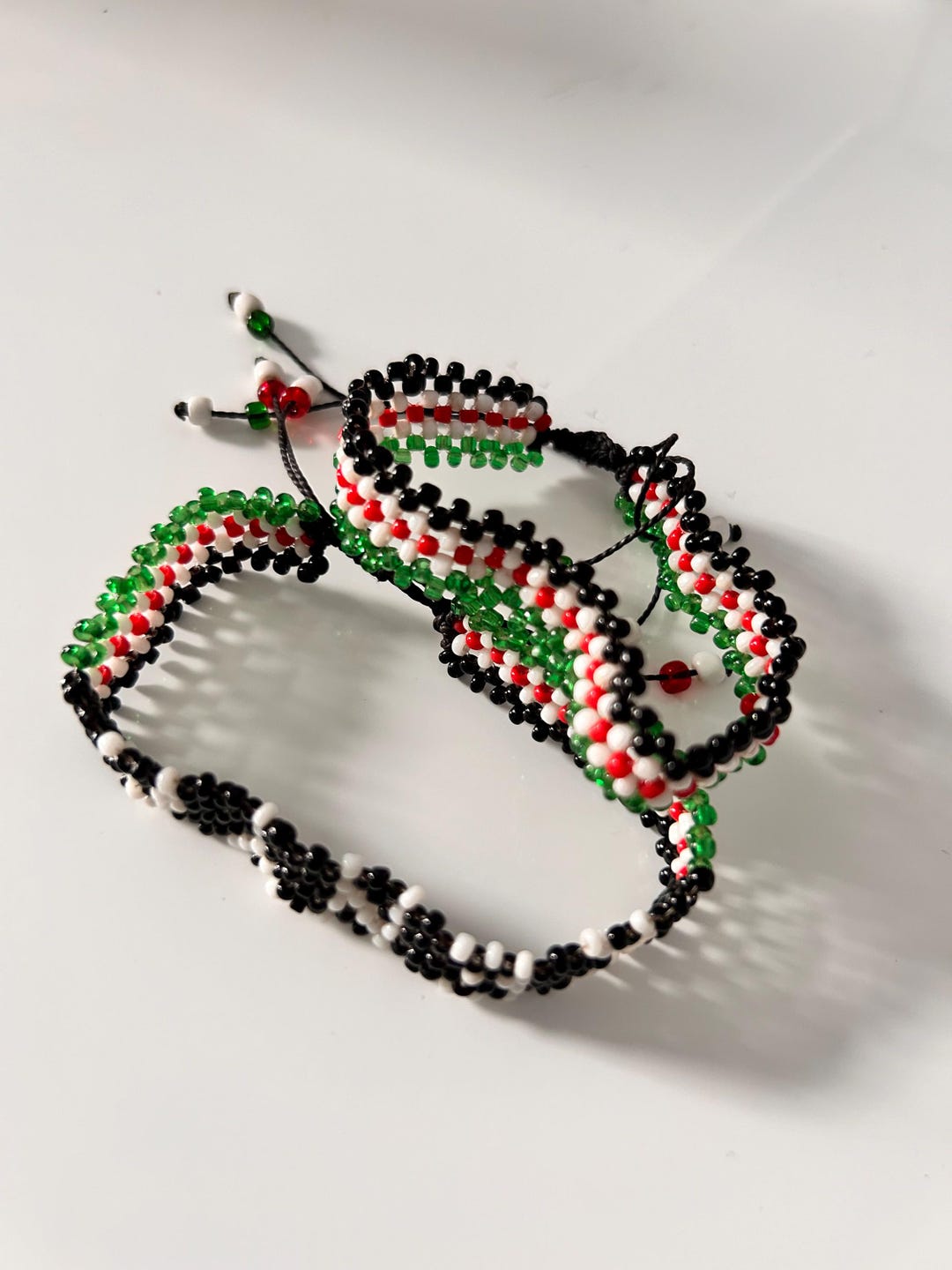 Kenya Bead Bracelet/ Kenya Flag Unisex Handmade Beaded Wristband ...