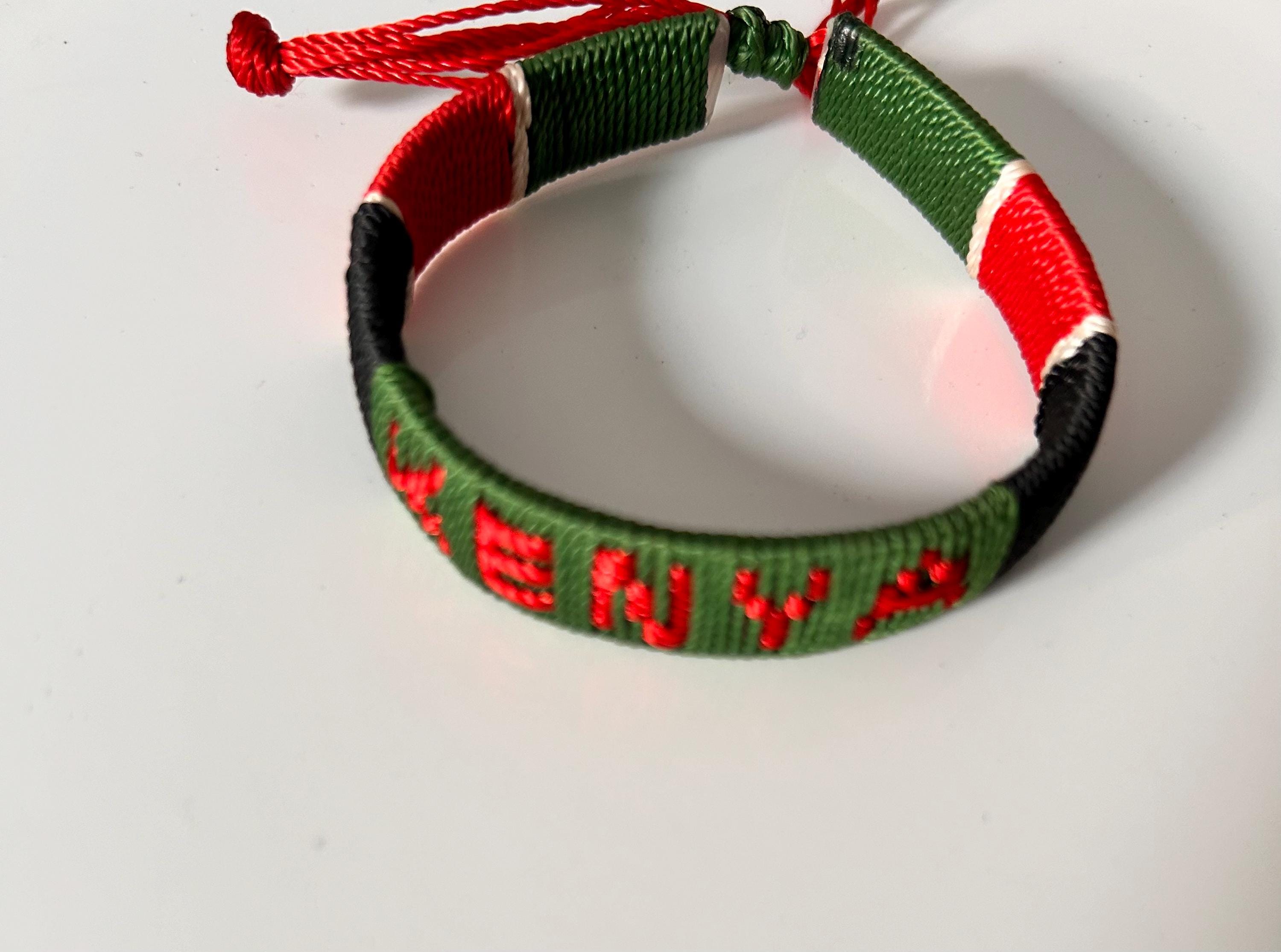 Kenya Flags Masai Bracelet/ African Handmade Wristbands (medium to ...