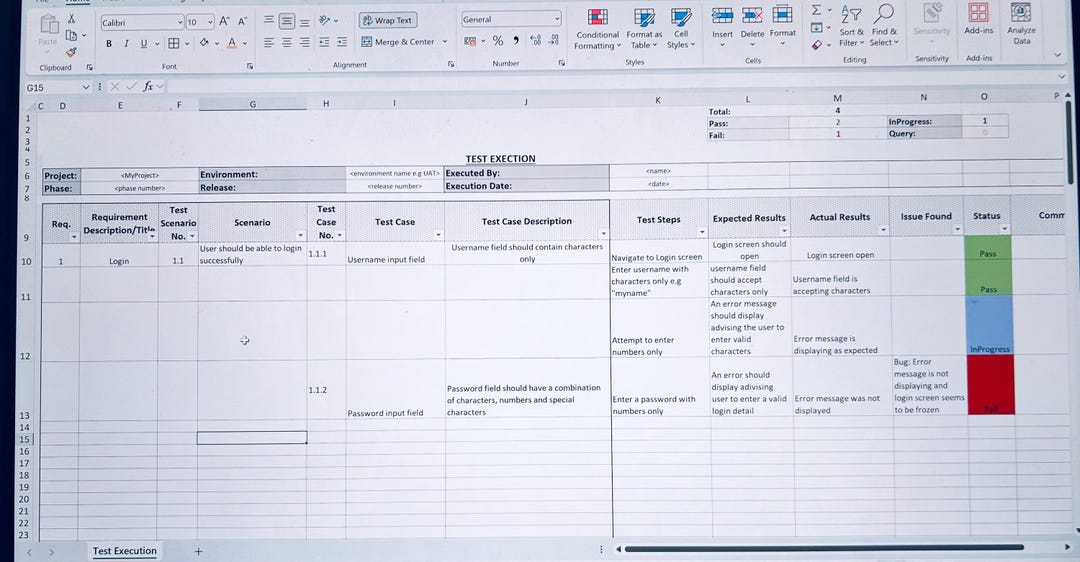 Test Execution Template |UAT Testing Documents |QA Testing Execution ...