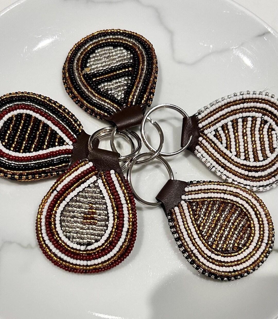Africa Handmade Beaded Keyring/kenya Handmade Keyring/ Kenya Key Fob ...