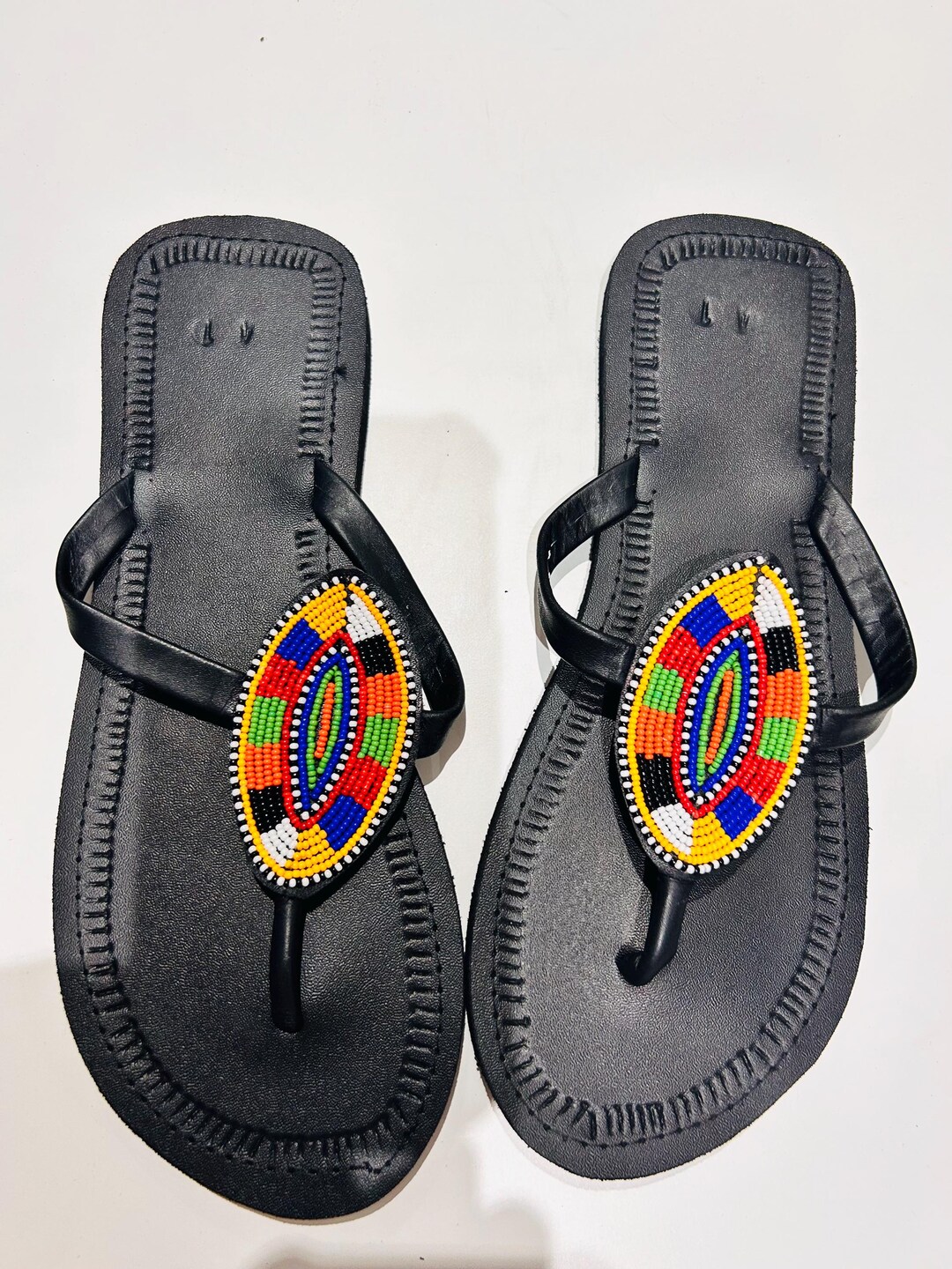 African Sandals Gift/masai Leather Slipplers/ Kenya Masaai Slippers ...