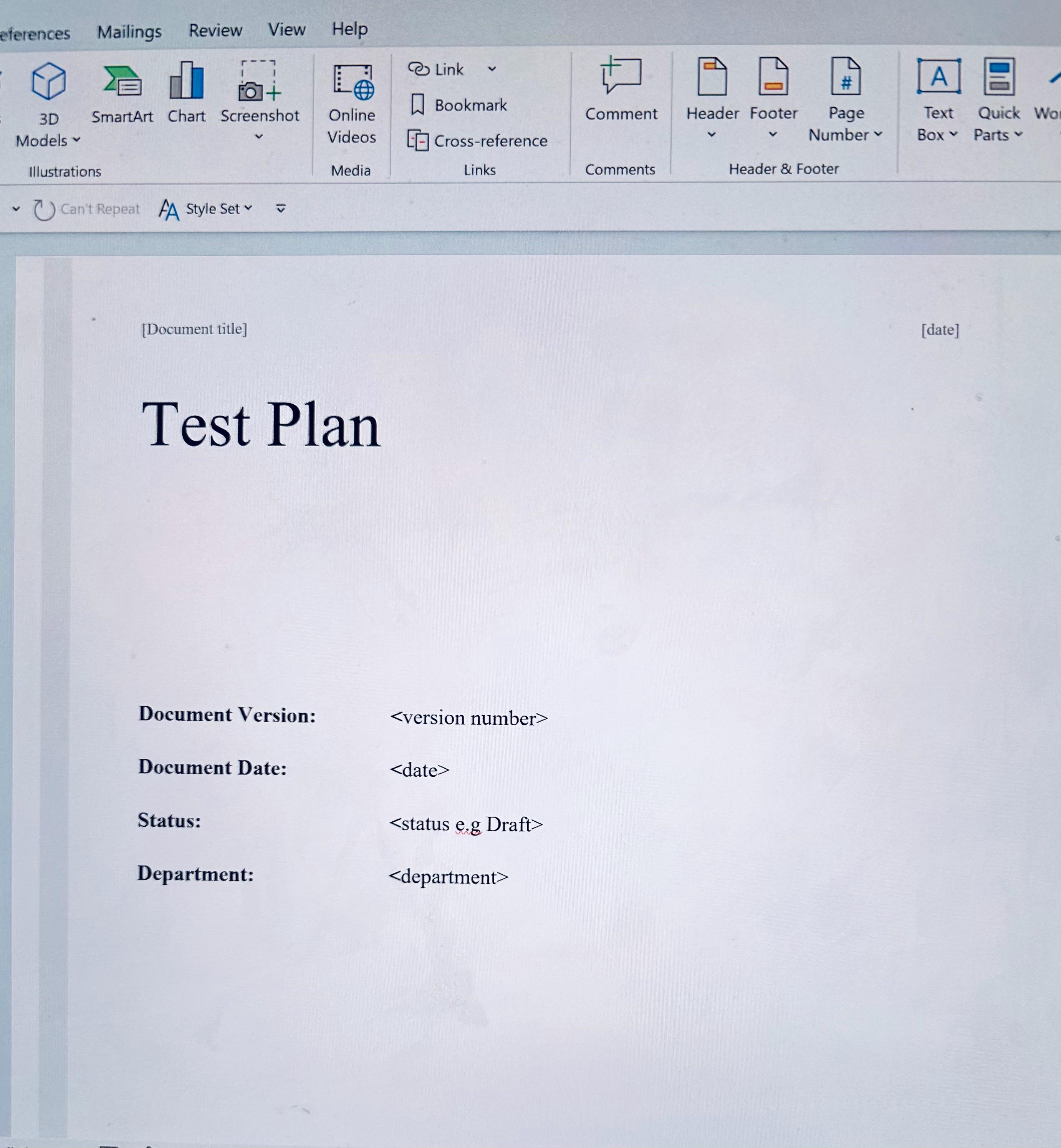 Test Plan Template |project Test Plan Template|uat Testing Plan ...