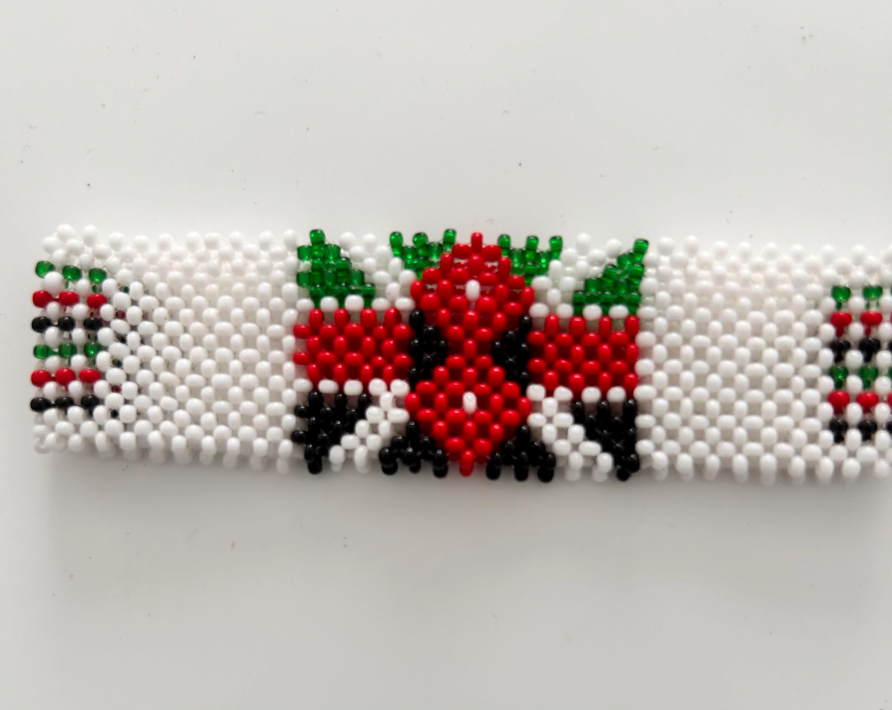 White Kenya Beaded Bracelet/ Kenya Flag Unisex Handmade Beaded ...