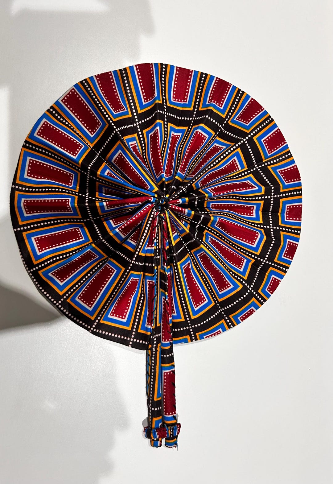 African Print Handmade Fan/africa Print Folding Fan/africa Cloth Hand ...