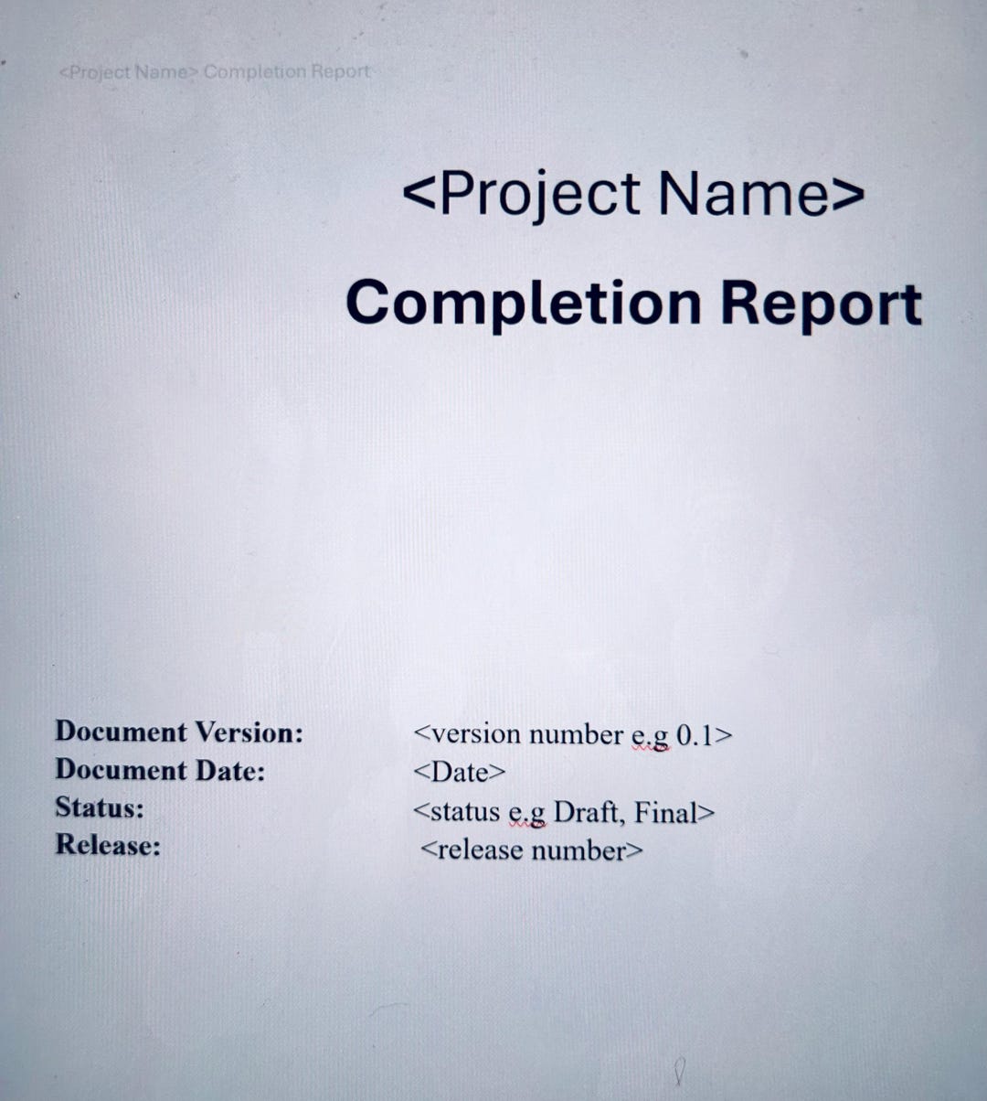 Test Completion Report Templateend of Testing Report Templateqa Testing ...