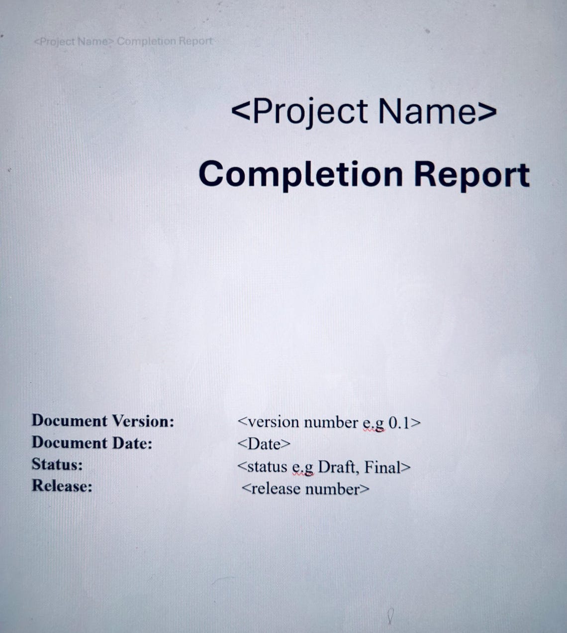 Test Completion Report Templateend of Testing Report Templateqa Testing ...