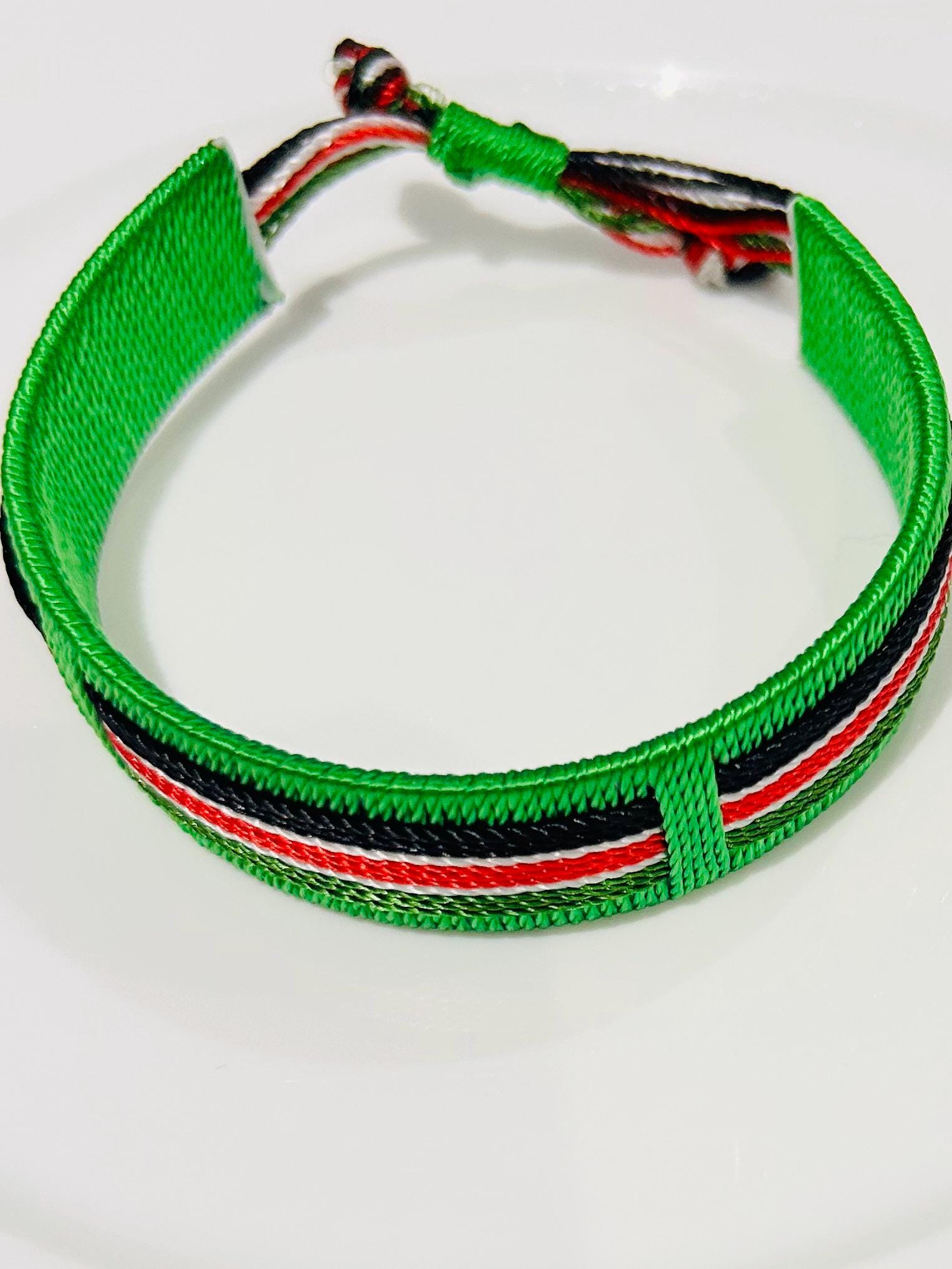 Kenya Flag Masai Bracelet/ African Handmade Wristbands (medium ...