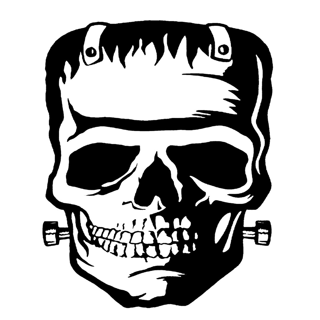 Frankenstein Skull SVG - Etsy