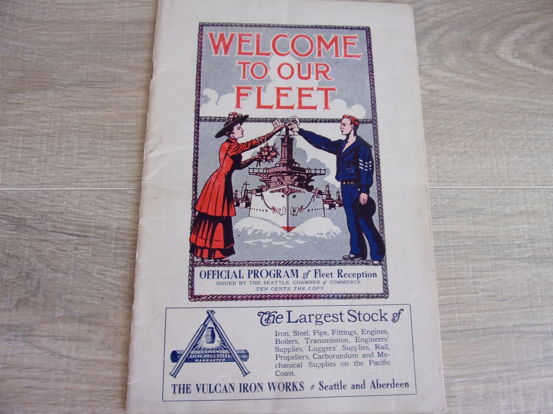 US Navy Great White Fleet Visits Seattle Official Program C. - Etsy
