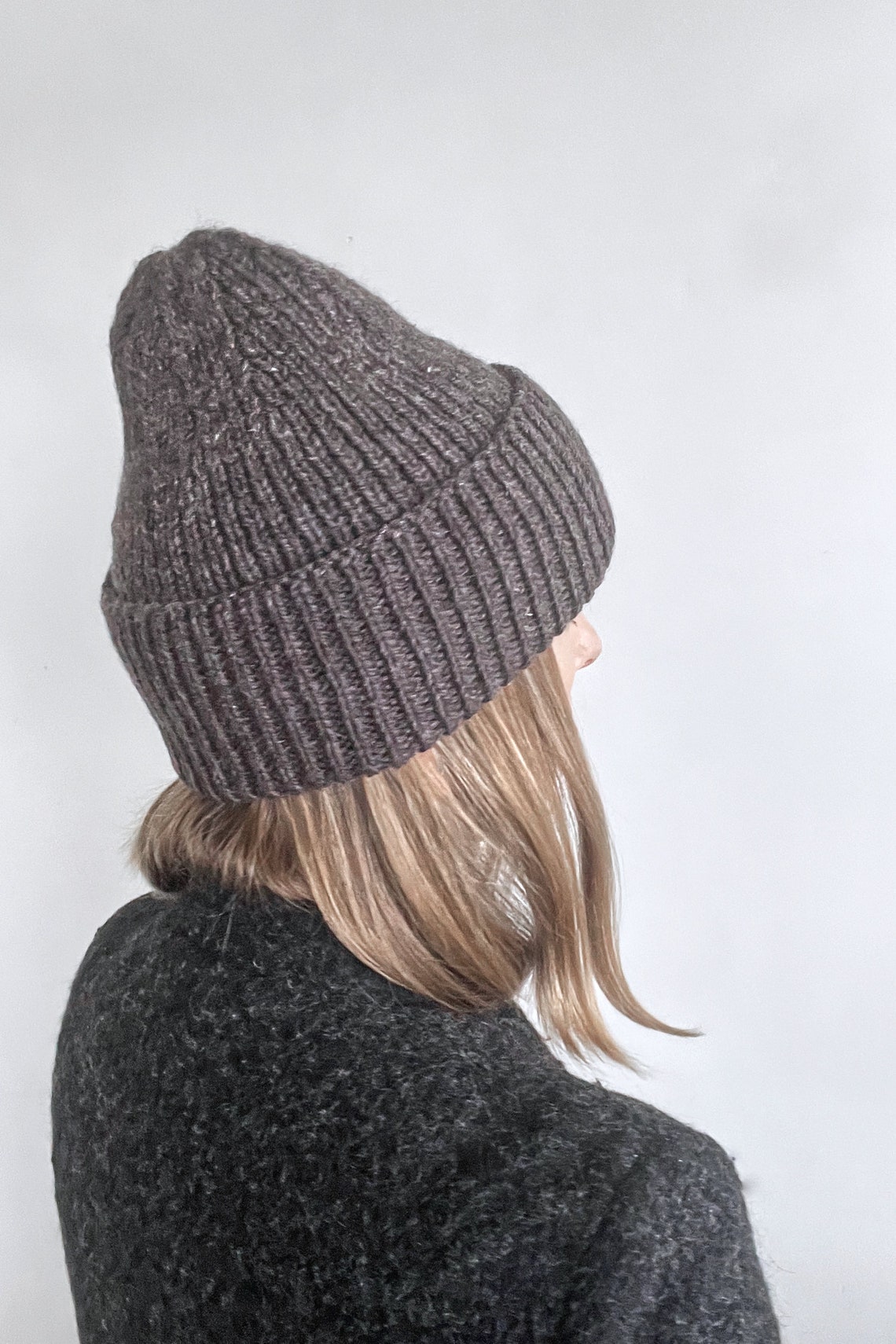 Knitting Pattern Basic Single Rib Beanie 4 Yarn Options in - Etsy Canada