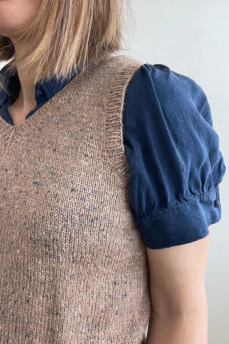Basic V-neck Vest Knitting Pattern | 4 Patterns in 1 | Easy ...