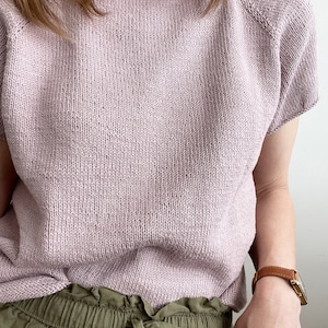 Knitting Pattern Basic Cotton Tee 4 Yarn Options in 1 Pattern Beginner ...