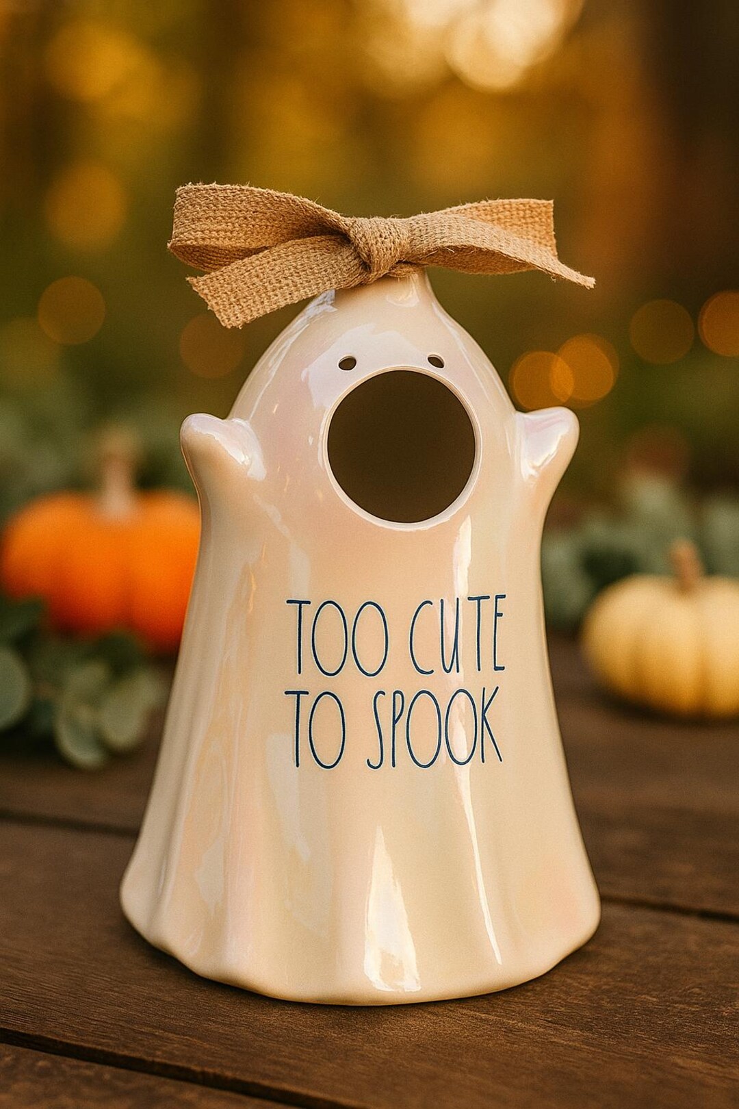 Rae Dunn ~ Too Cute to Spook Luster Ghost Birdhouse - Etsy