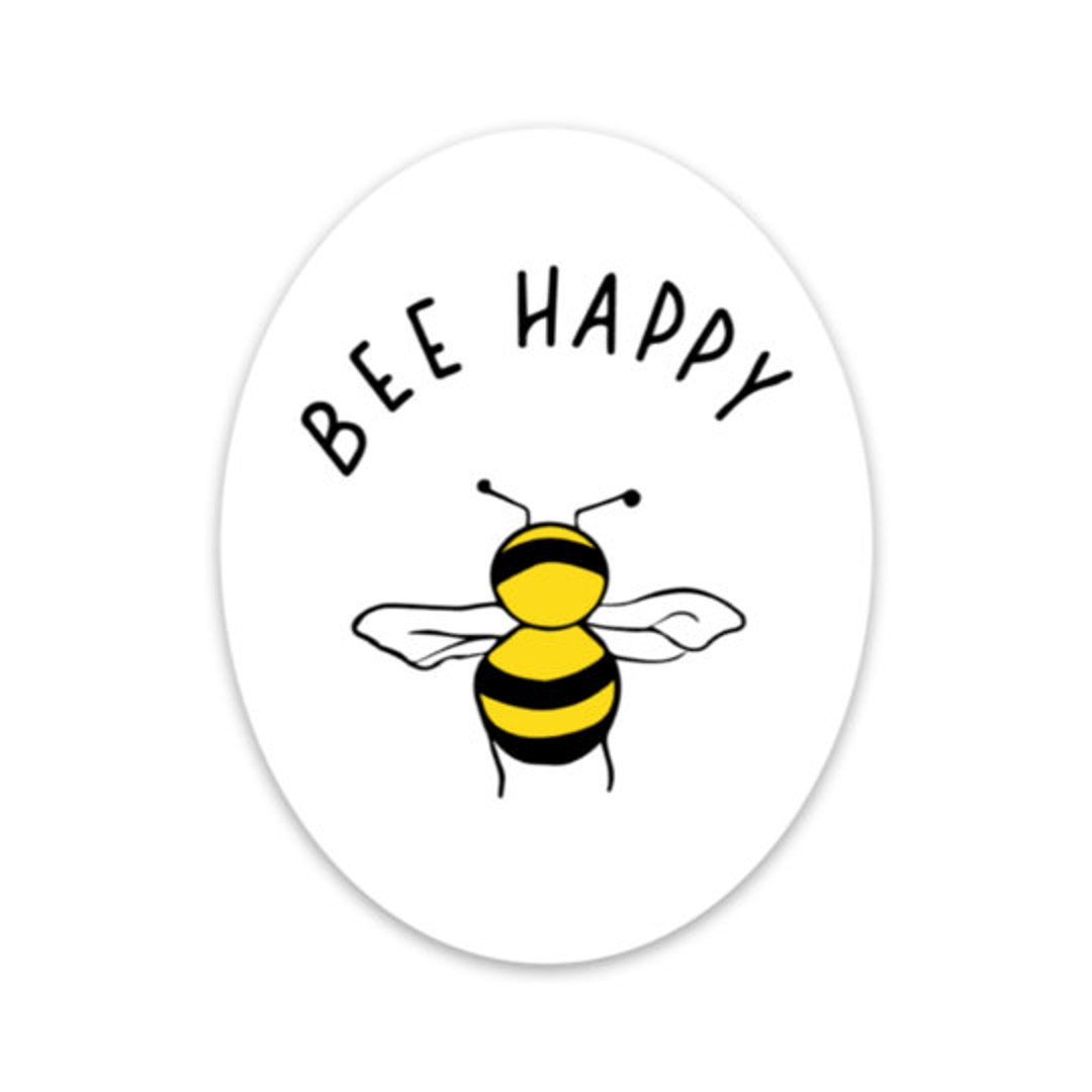 Bee Happy - Mental Health Laptop Sticker - Etsy
