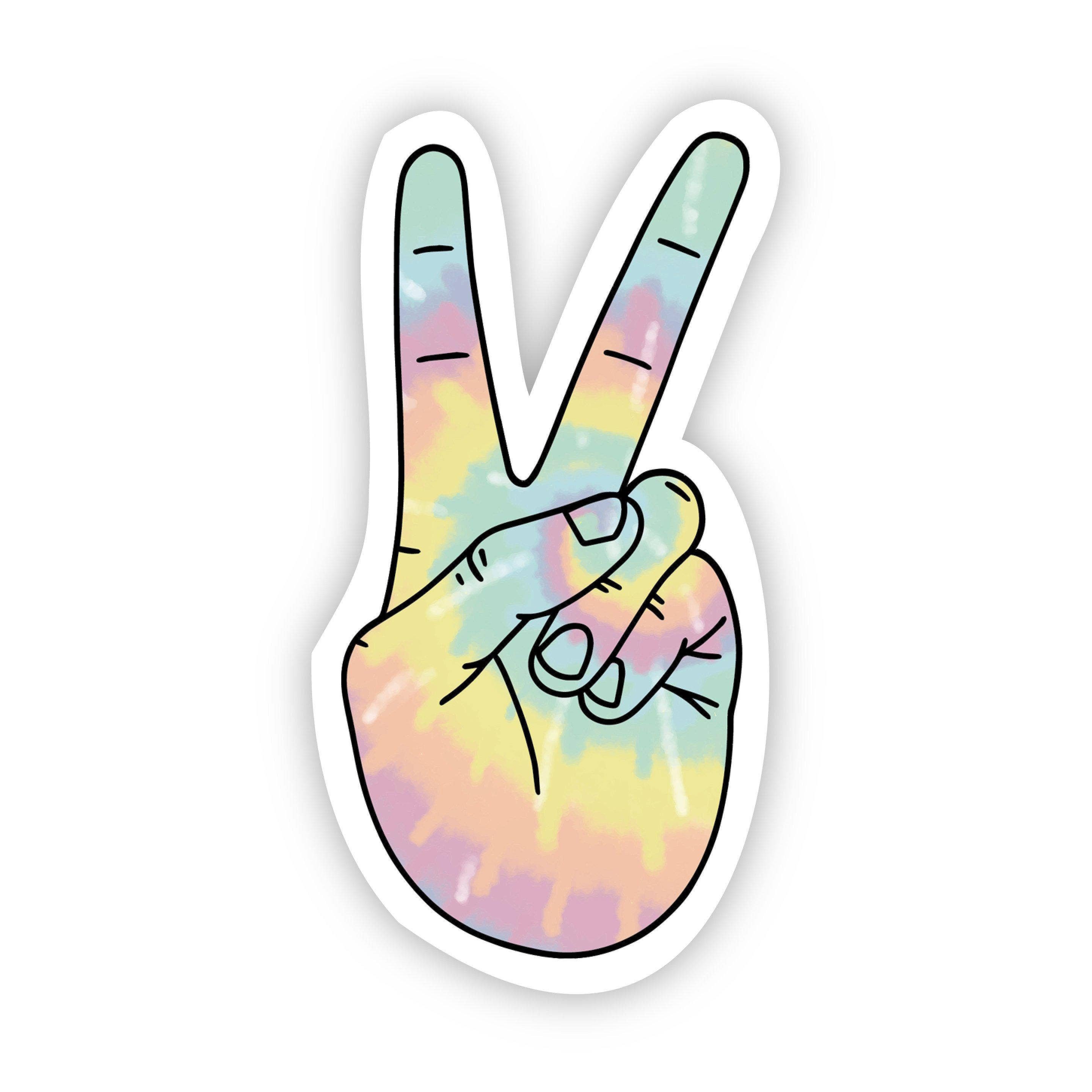 Peace Sign Tie Dye Aesthetic Sticker - Etsy