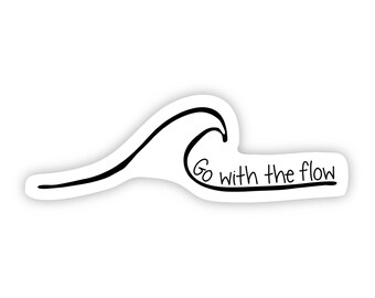 Go With the Flow Go With the Flow Sticker Ocean Stickers Surfing ...