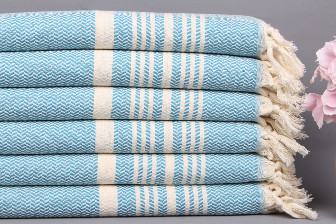 Tea Towel Embroidery Designs, Monogram Kitchen Towel, Petrol Blue Towel ...