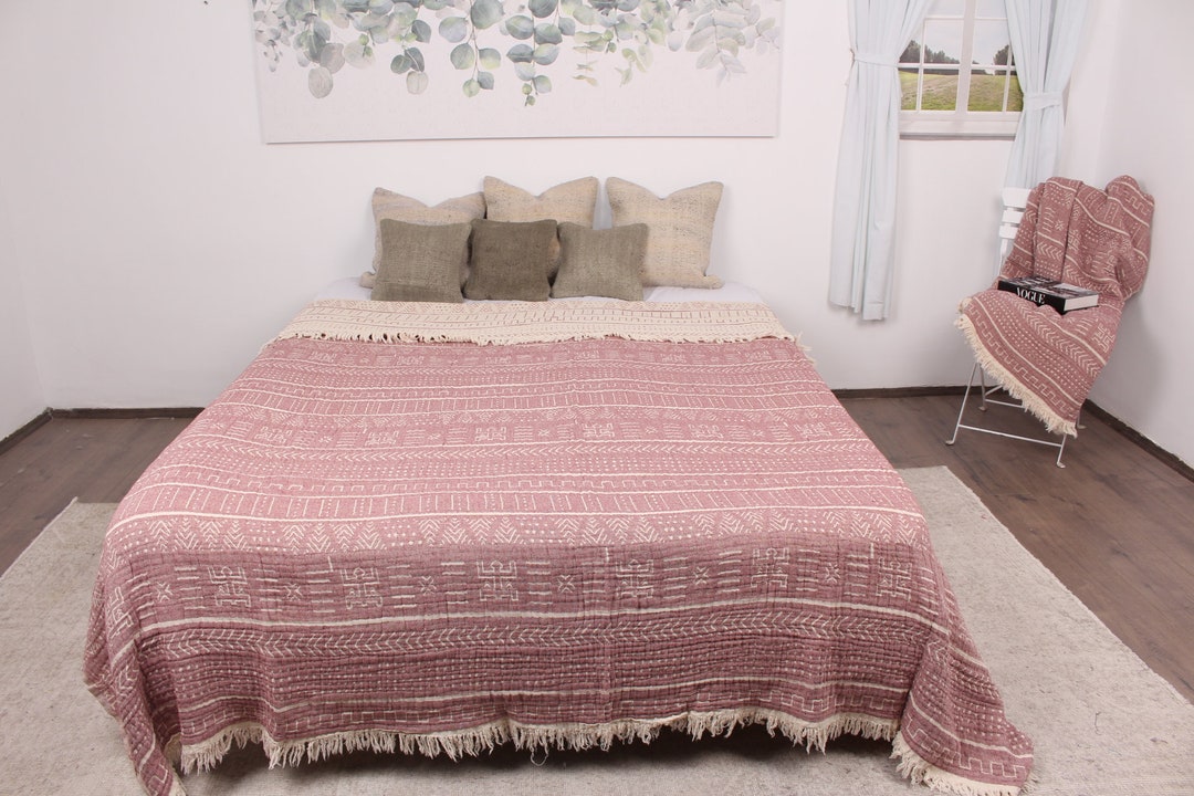 Turkish Blanket, Turkish Bedspread, Red Blanket, Ethnic Design Throw ...
