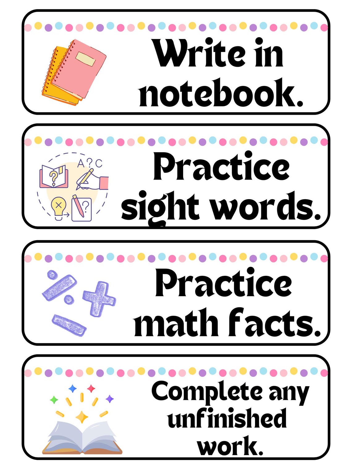 When I'm Finished... Poster | EDITABLE | I'm Done! Now What? - Etsy